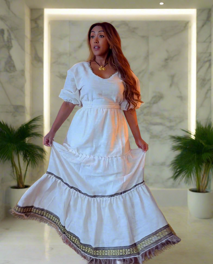 Ethiopian Traditional Dress - Emerald – Gena Tibeb