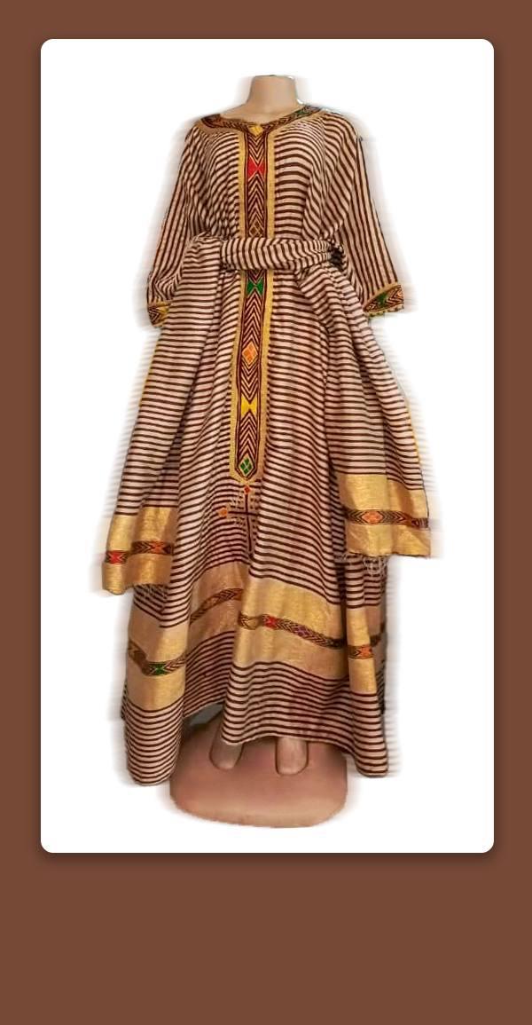 New Ethiopian Traditional Dress - Emerald – Gena Tibeb